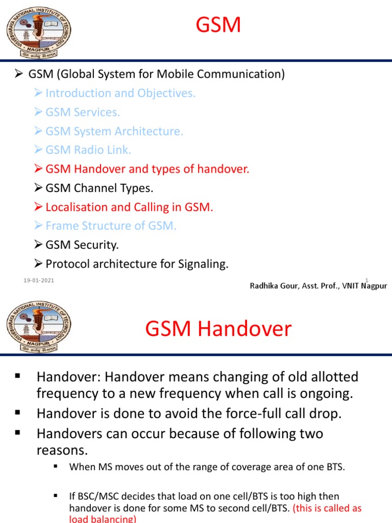GSM Handover and Localization | PDF | Telecommunications | Mobile ...