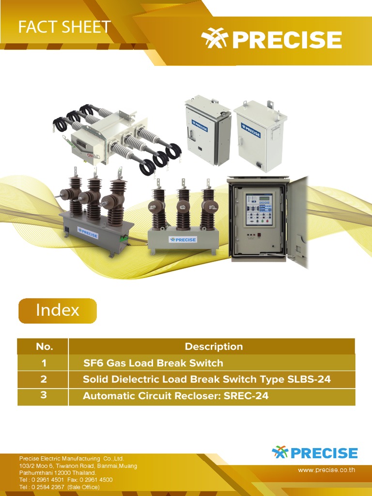 SF6 Gas Load Break Switch Overview | PDF | Insulator (Electricity) | Switch