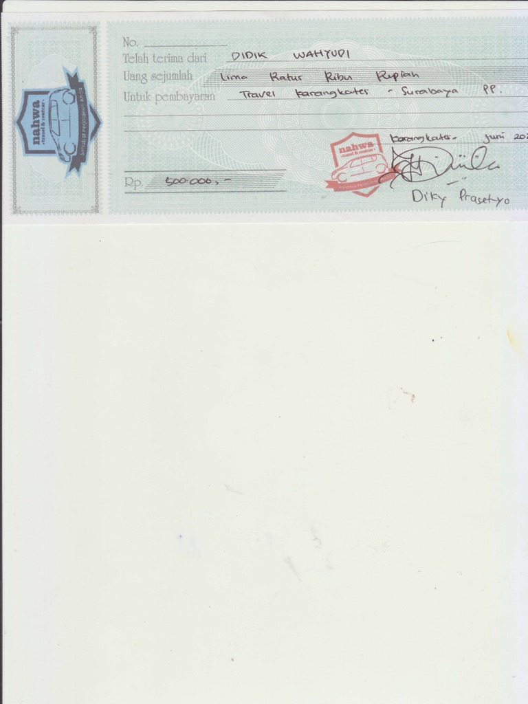 Kwitansi Travel | PDF