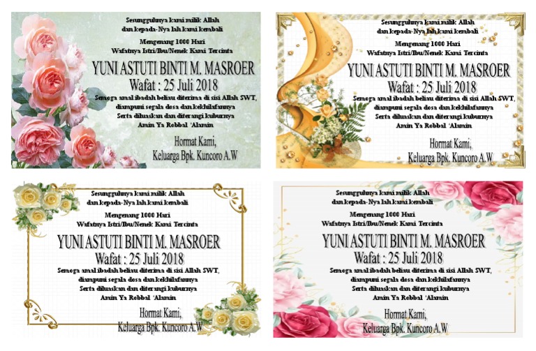 Kartu Ucapan 1000 Hari | PDF