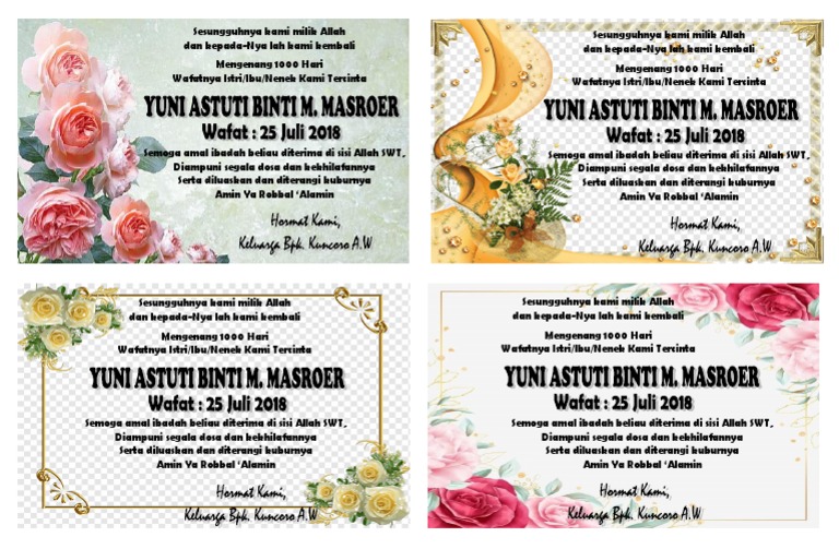 Kartu Ucapan 1000 Hari | PDF