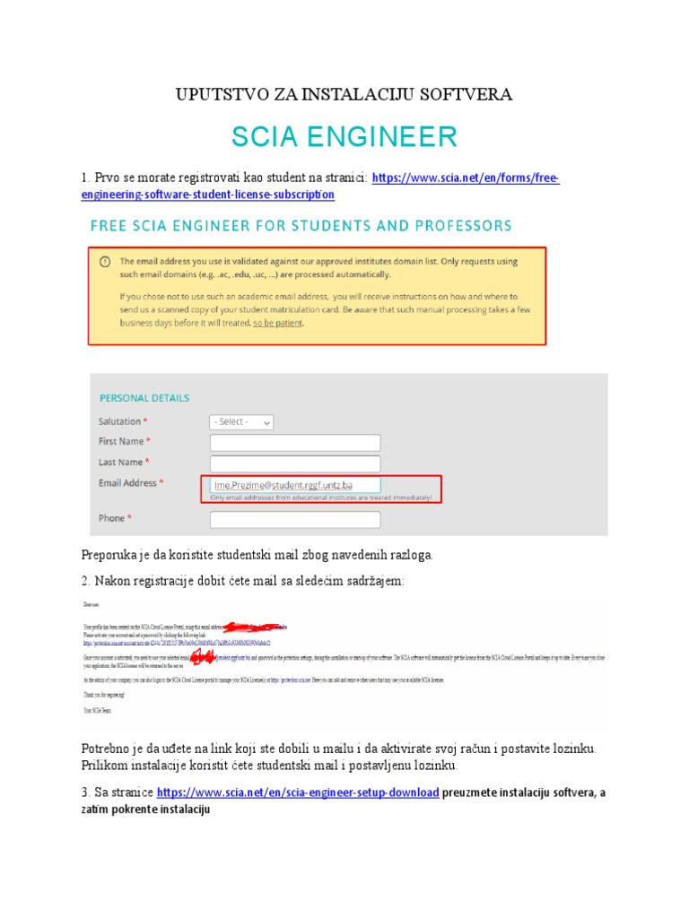 Uputstvo Za Instalaciju Softvera | PDF