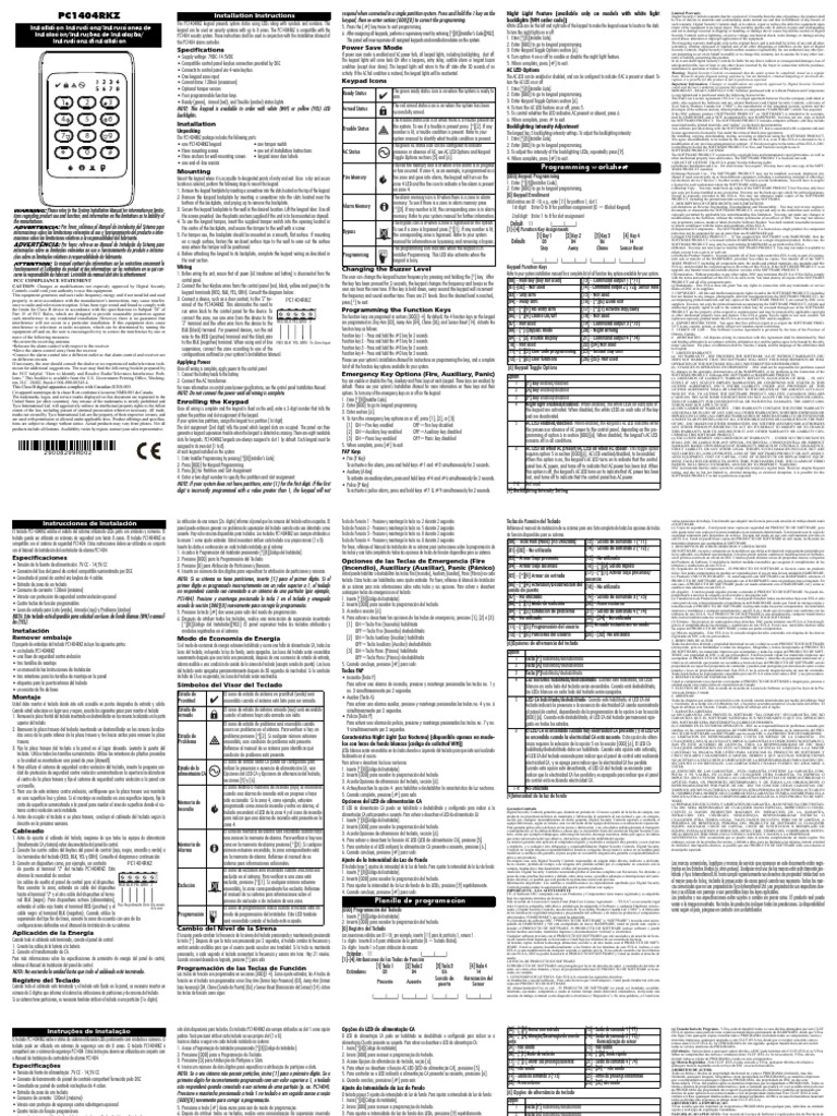 PC1404RKZ Installation Instructions 29008299R002 WEB | PDF | License | Computing
