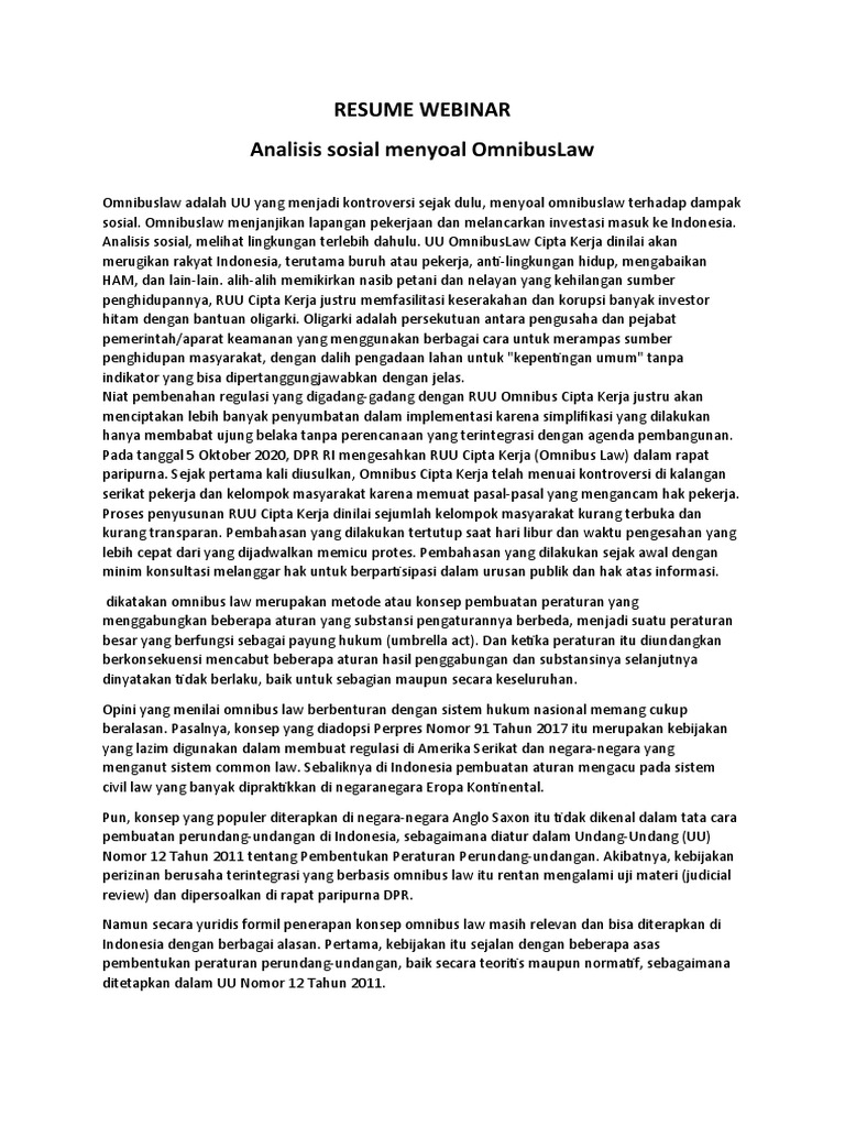 Resume Webinar | PDF