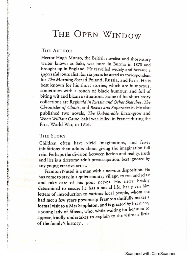 The Open Window | PDF