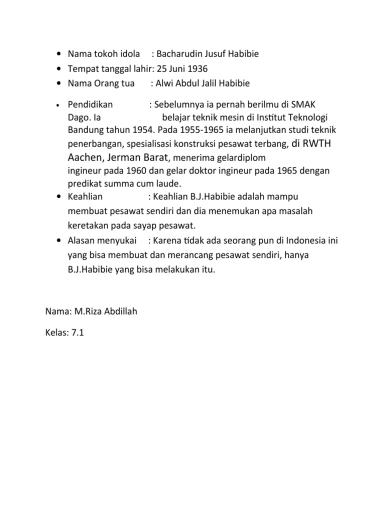 Nama Tokoh Idola | PDF