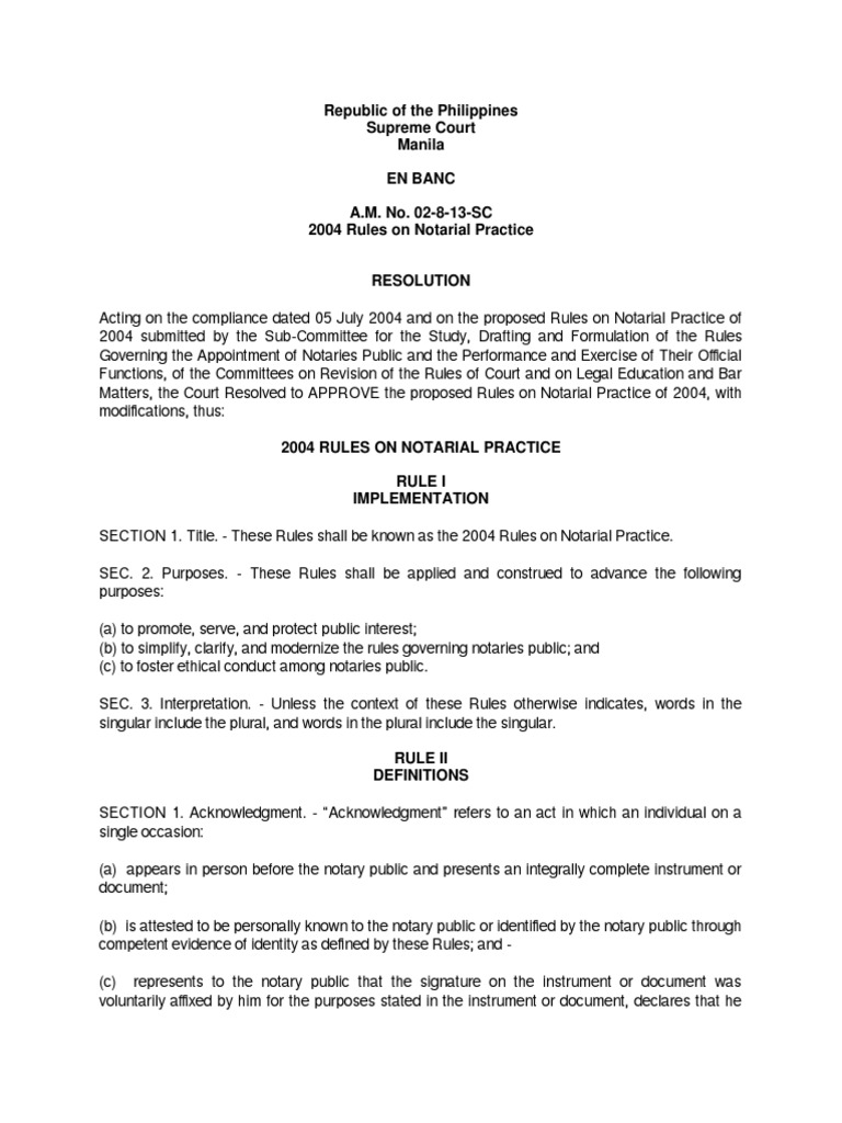 Notarial Practice Rule | PDF | Notary Public | Signature