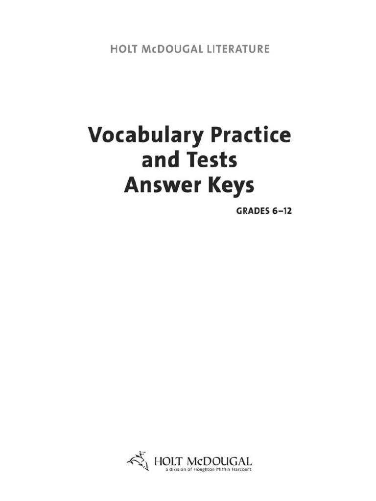 Vocabulary Practice and Tests Grade 12 | PDF