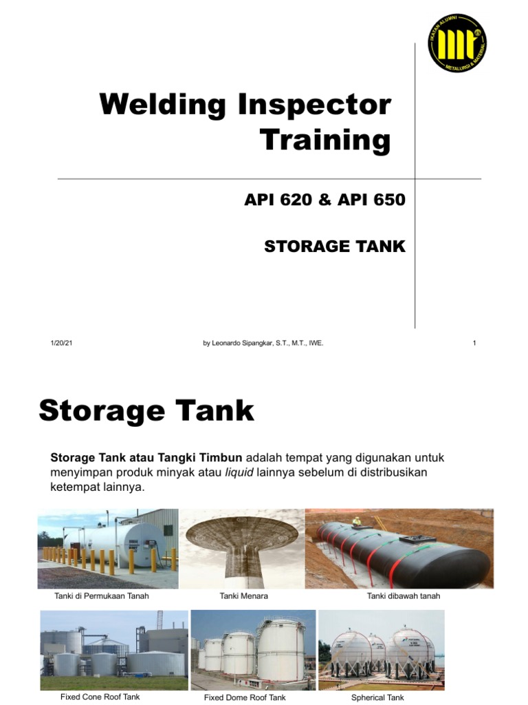 API 620 & 650 PPT 1 | PDF