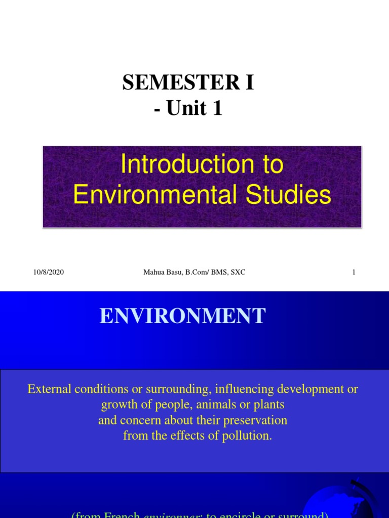 Unit 1 - Introduction To Environmental Studies | PDF | Plate Tectonics ...