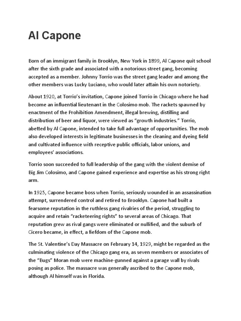 Al Capone (Text) | PDF | Al Capone | Chicago Outfit