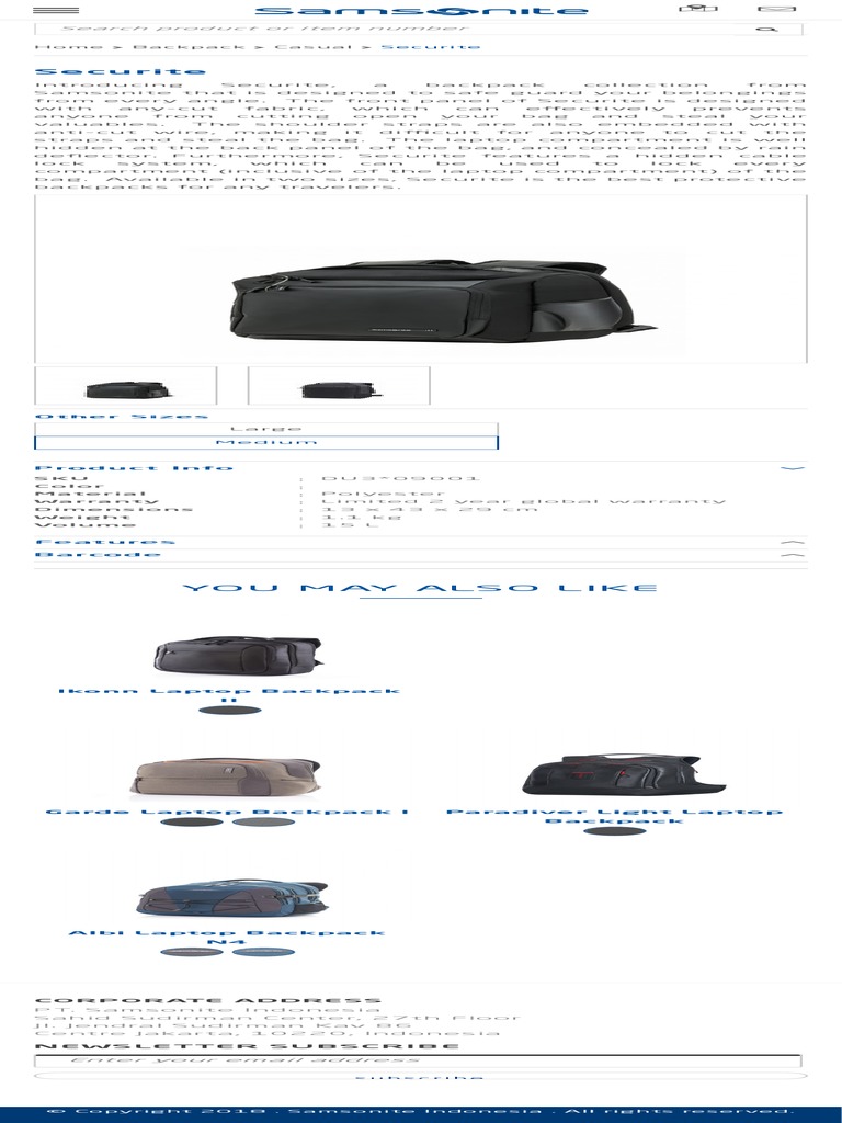 Securite - Samsonite | PDF | Home & Garden