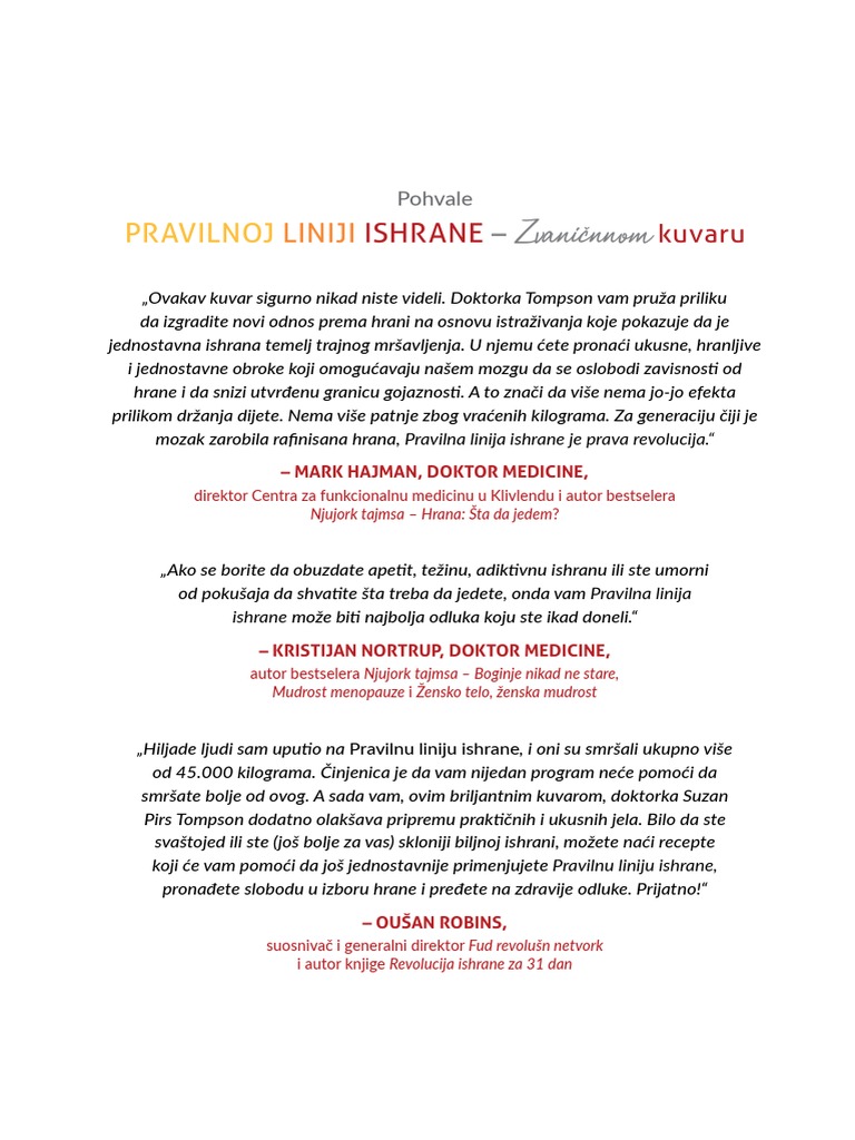 Laguna Pravilna Linija Ishrane Zvanicni Kuvar | PDF
