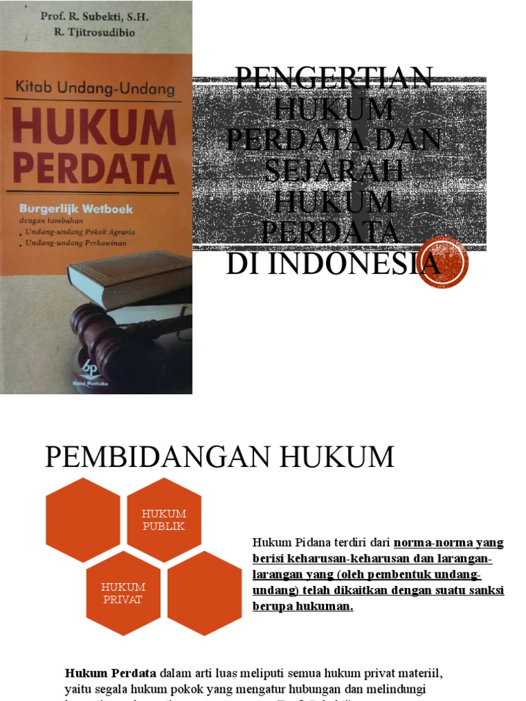 Pengertian - Sejarah Hukum Perdata Di Indonesia | PDF