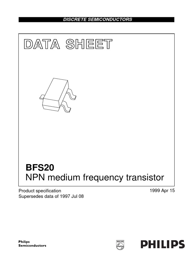 Data Sheet: NPN Medium Frequency Transistor | PDF | Bipolar Junction ...