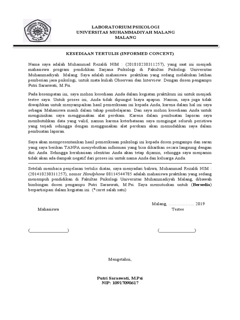 Inform Consent | PDF