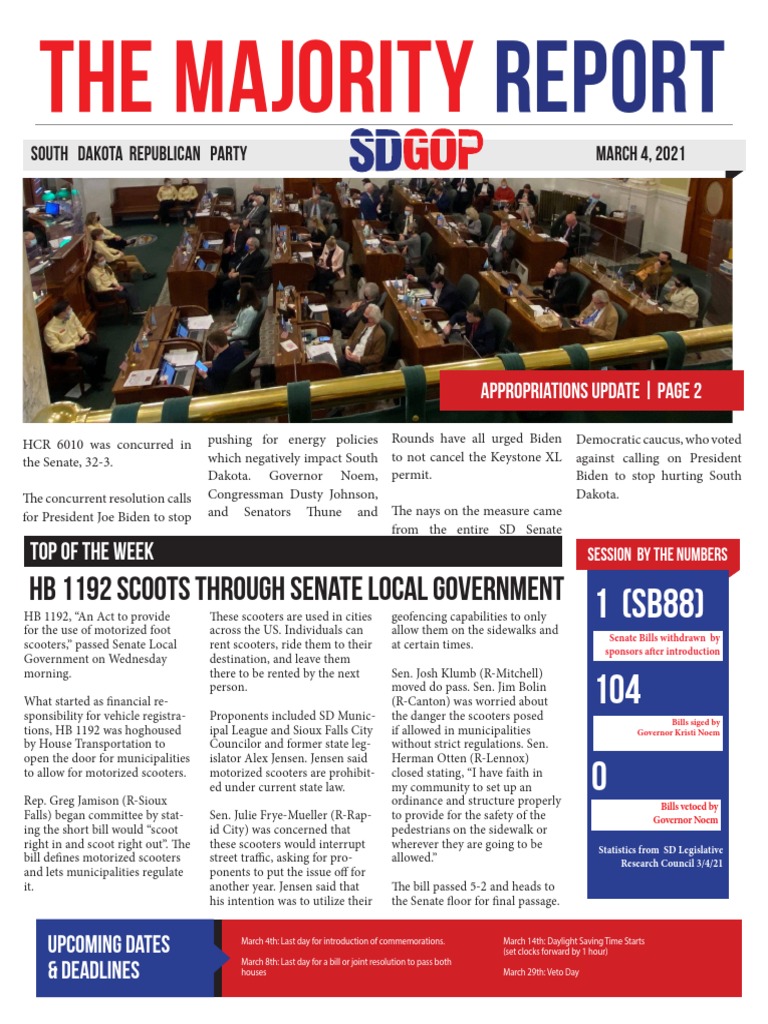 Majority Report Week 8 | PDF | Bill (Law) | Supermajority