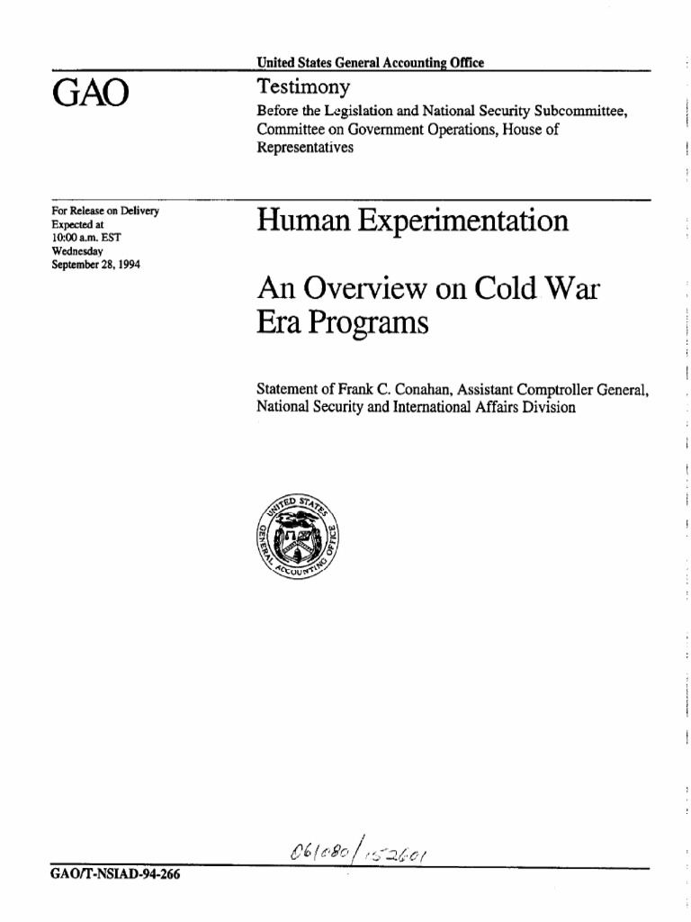 Human Experiments DOD | PDF | United States Department Of Defense ...