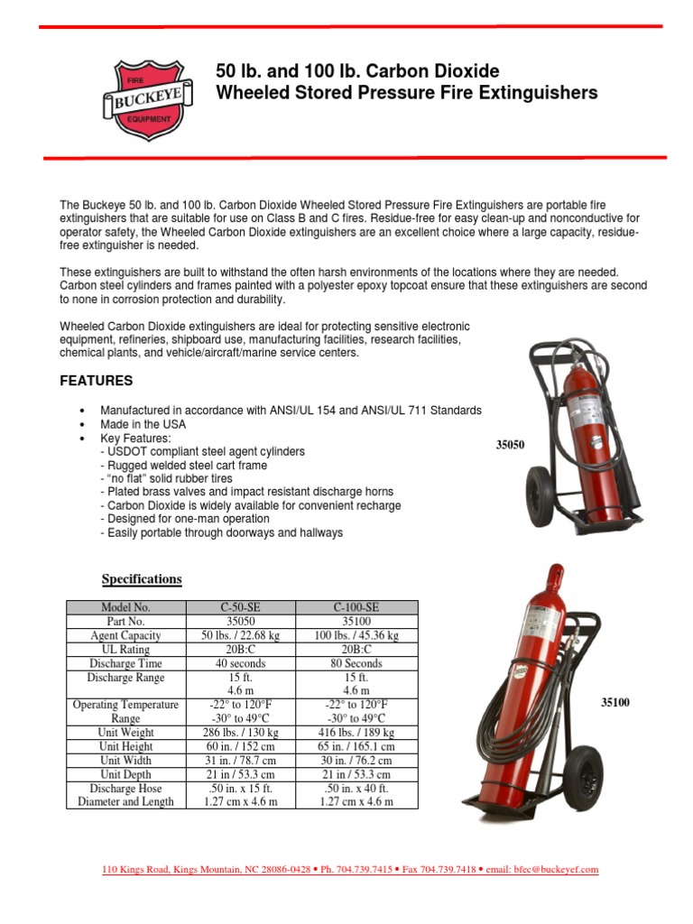 Ficha Extintor Co2 50lb | PDF | Mechanical Engineering | Manufactured Goods