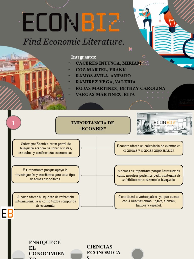 Importancia de Econbiz en Economía | PDF