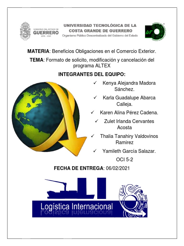 Formatos Altex | PDF | Empresas | El comercio internacional