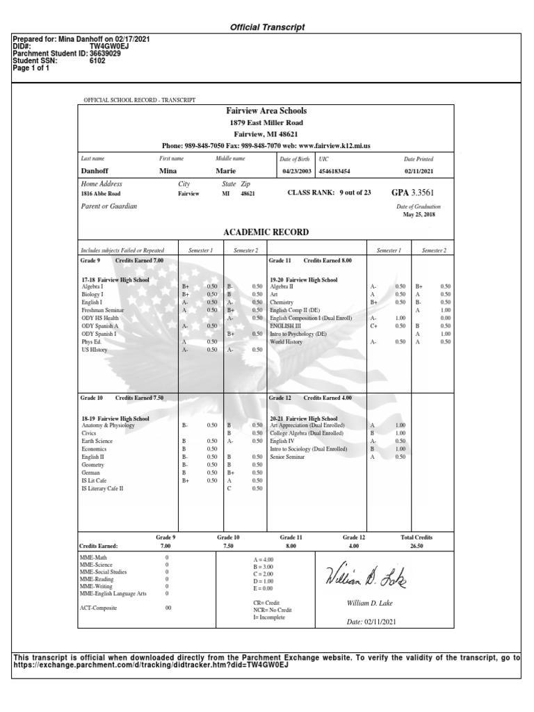 Transcripts | PDF | Educational Stages