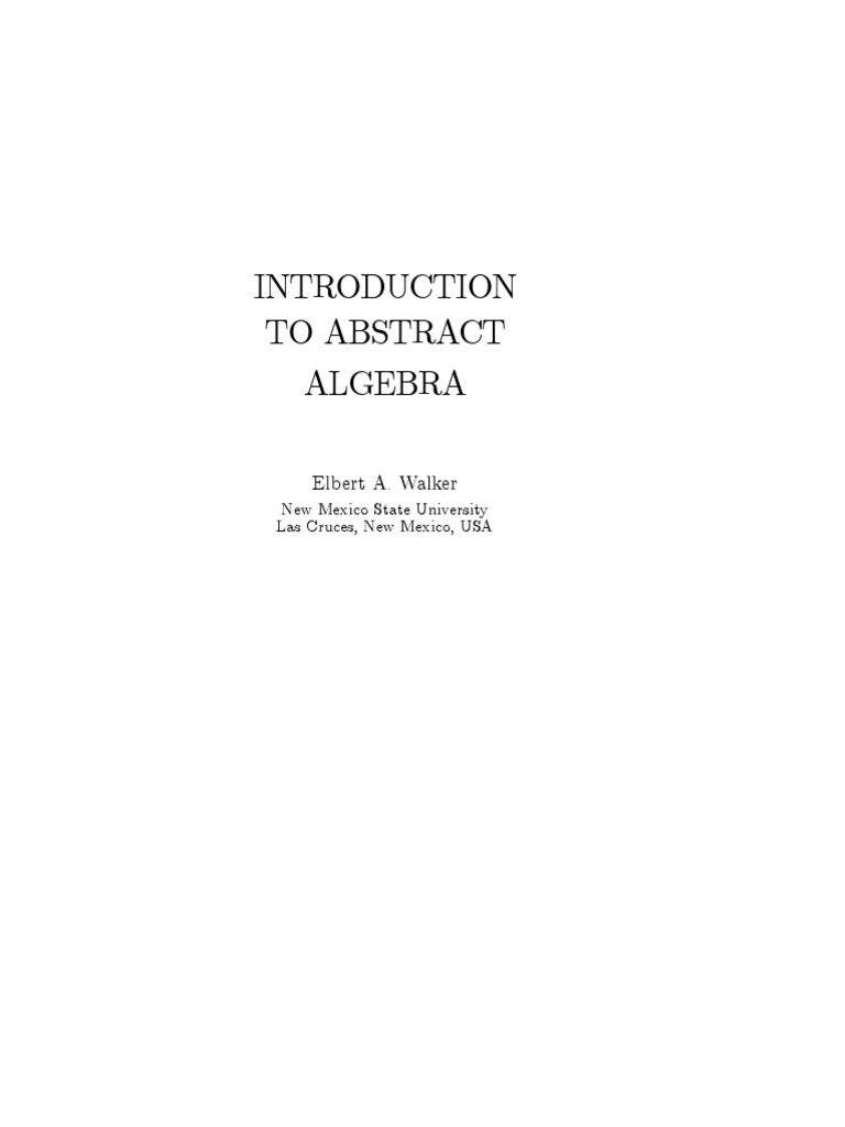 Walker - Intro To Abstract Algebra | PDF | Set (Mathematics) | Function ...