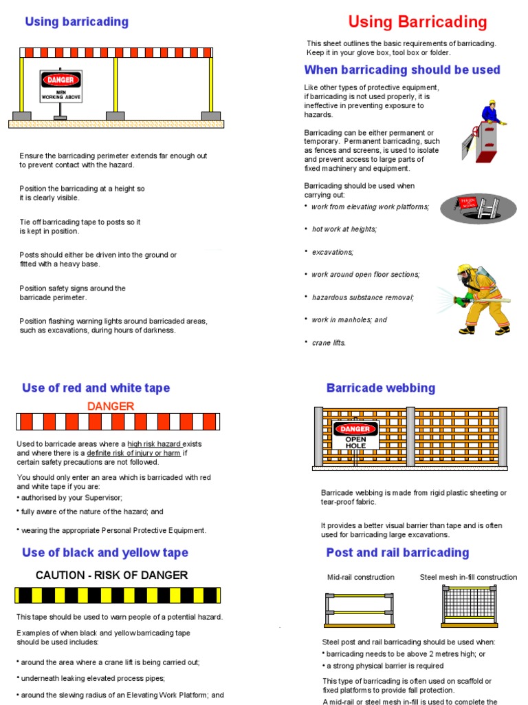 ST031 - A5 Participants Sheet - Using Barricading Rev 0 | PDF ...