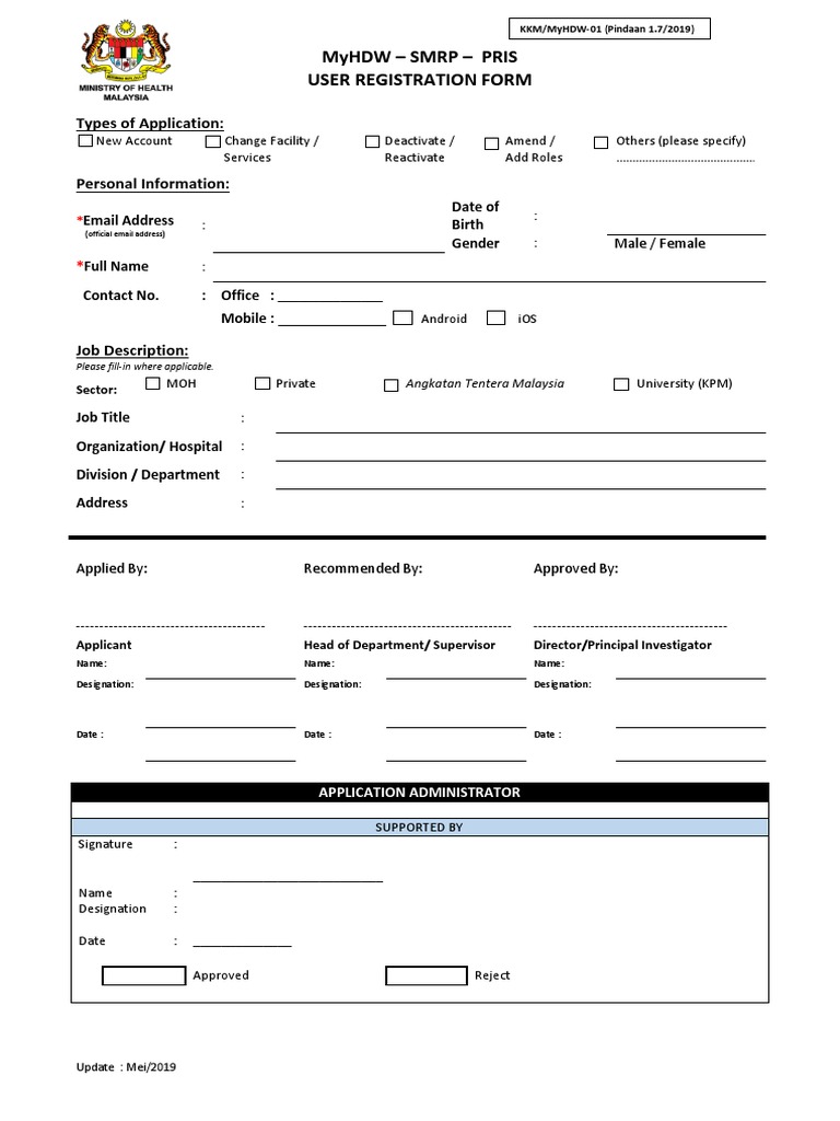 Borang Daftar MyHDW (Keluarga) | PDF | Cancer | Patient
