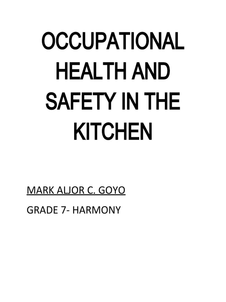 Occupational Health and Safety in The Kitchen | PDF