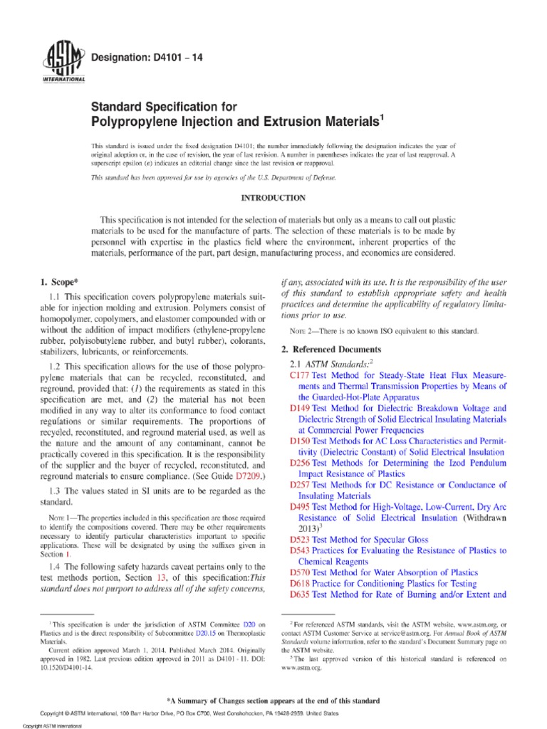 D4101 Polipropileno | PDF