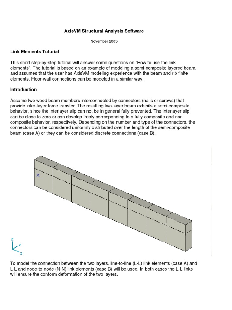 Link Elements Step-by-Step Tutorial | PDF | Beam (Structure ...