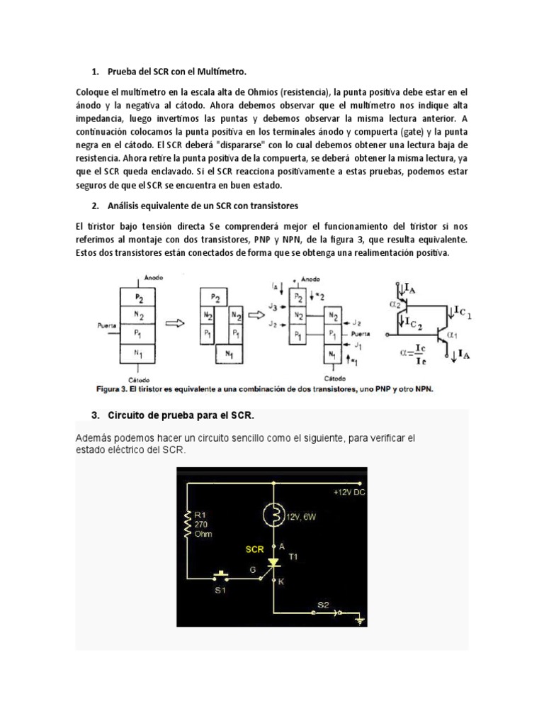 SCR - Transistor | PDF | Transistor | Diodo