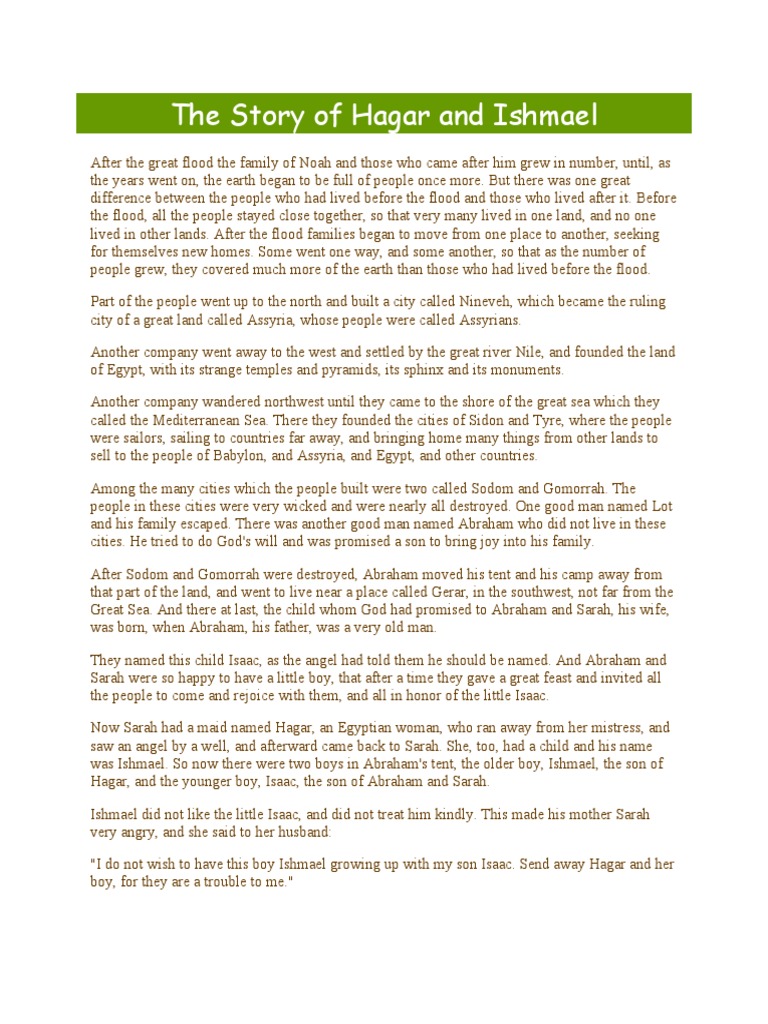 Hagar and Ishmael: A Biblical Journey | PDF | Sarah | Ishmael