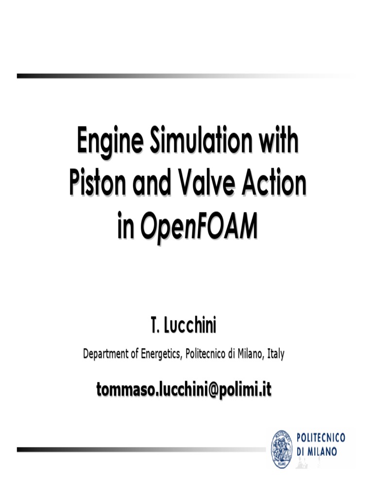 Engine Simulation With Piston and Valve Action in Openfoam | PDF ...