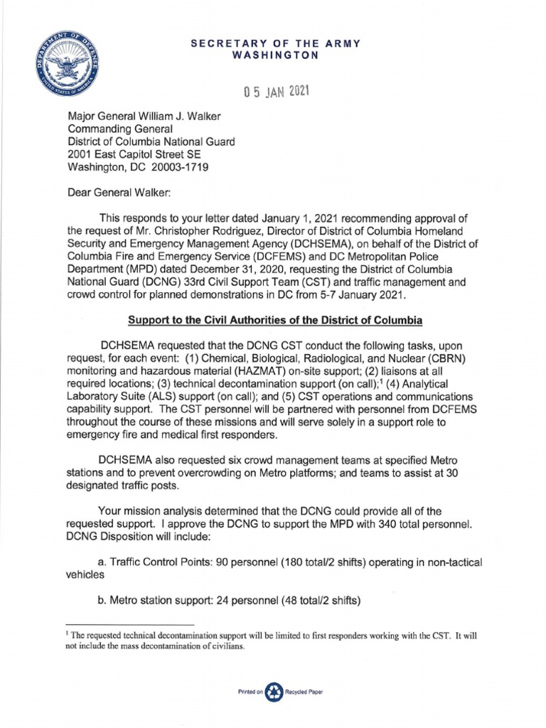 Secretary of The Army Memorandum | PDF