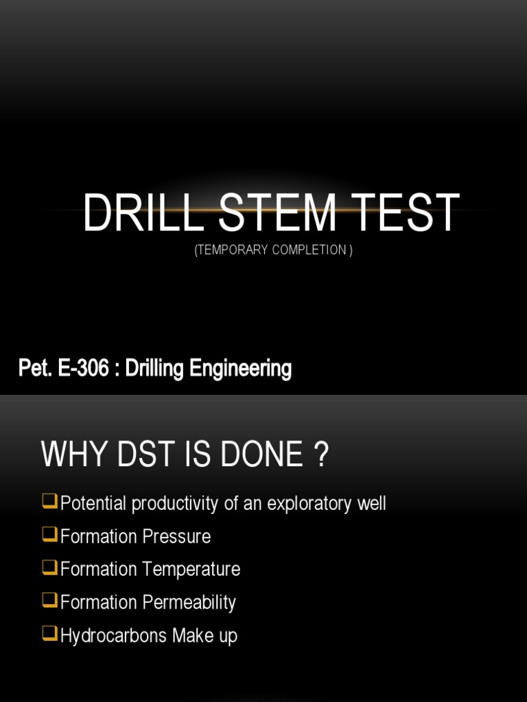 Drill Stem Test Part 1 | PDF | Oil Well | Pump