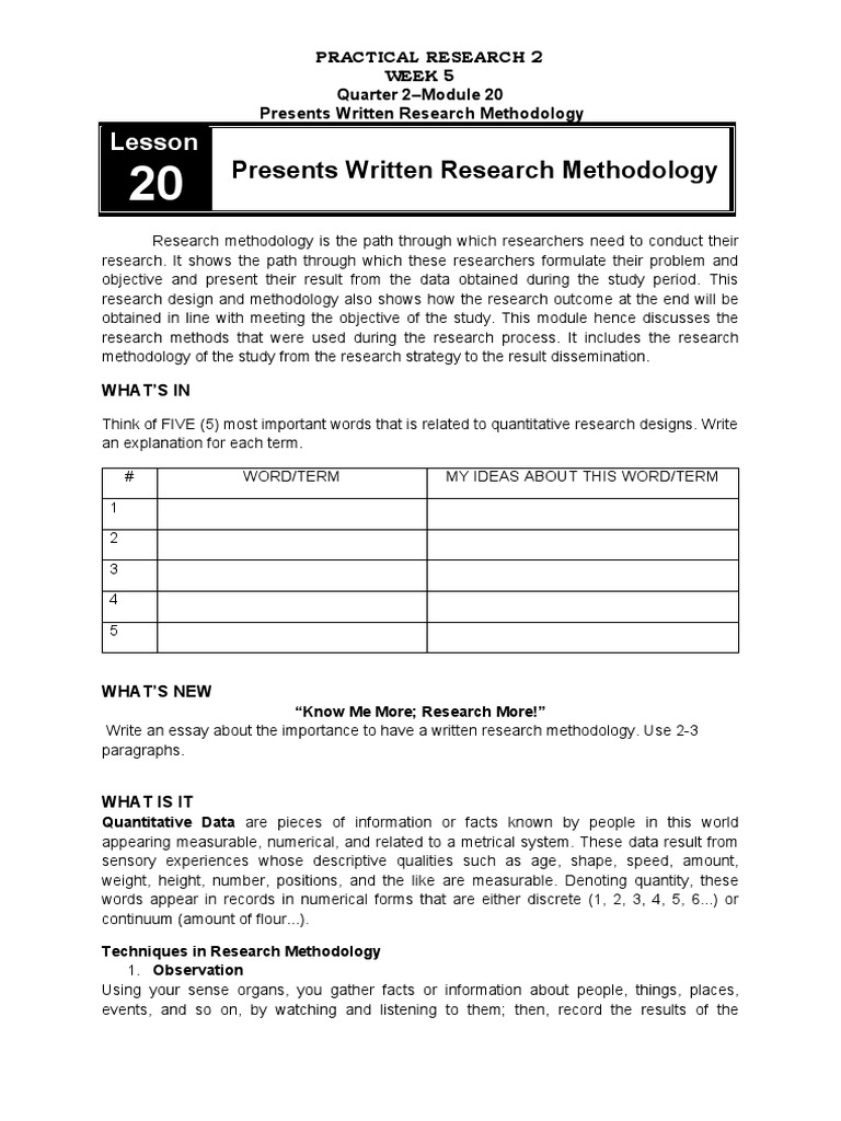 Edited Pr2 Module 20 Week 5 | PDF | Survey Methodology | Scientific Method