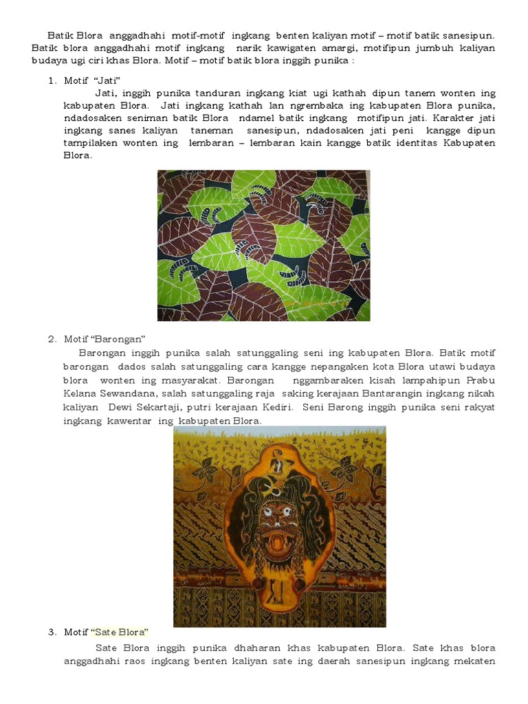 Batik Blora | PDF