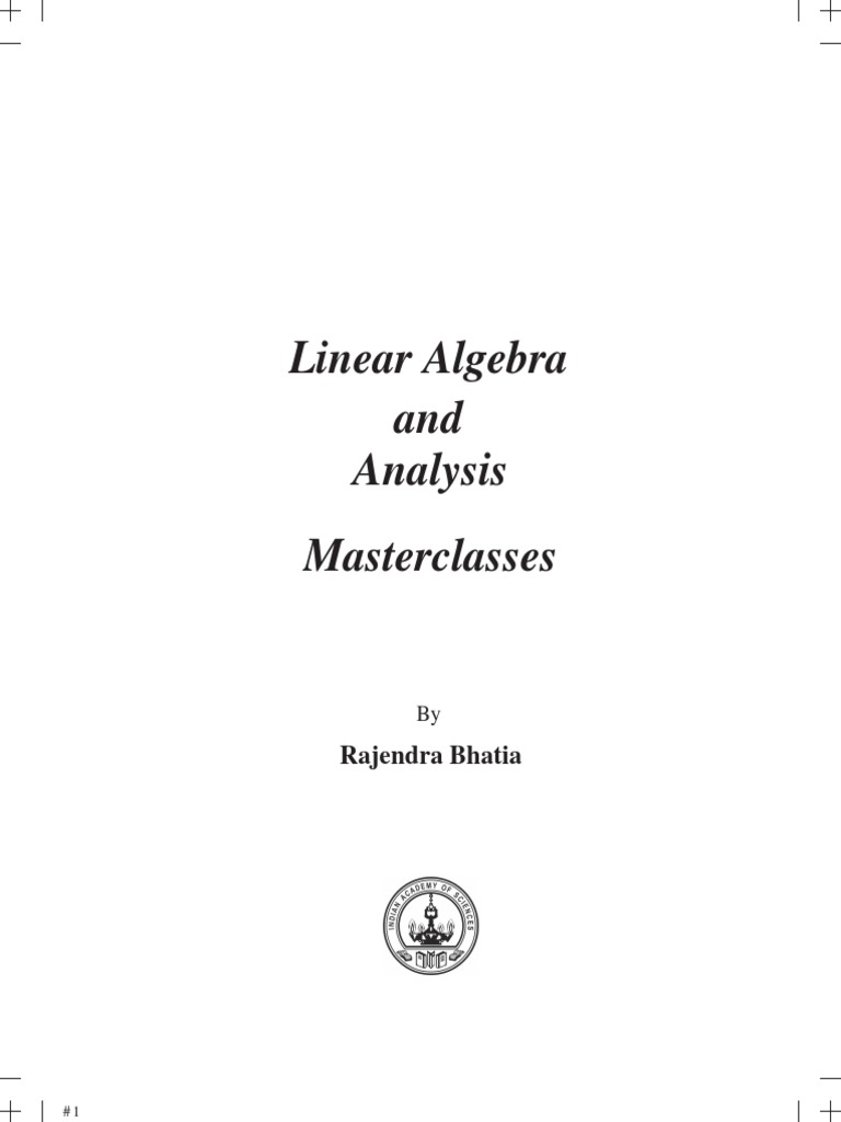 Linear - Algebra Basics | PDF | Banach Space | Matrix (Mathematics)