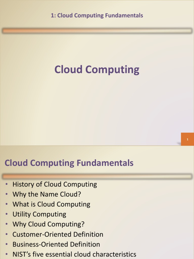 Lec1-Cloud Computing Fundamentals (A) | PDF | Cloud Computing | Amazon Web Services