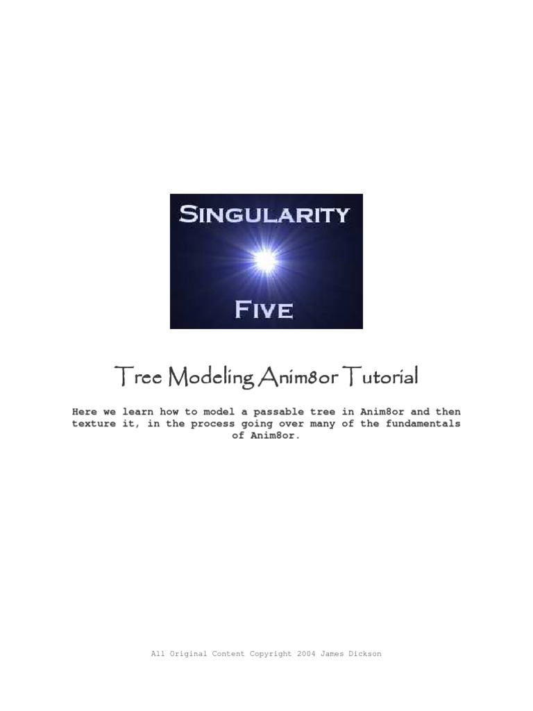 Tree Modeling Anim8or Tutorial | PDF | Texture Mapping | Polygon