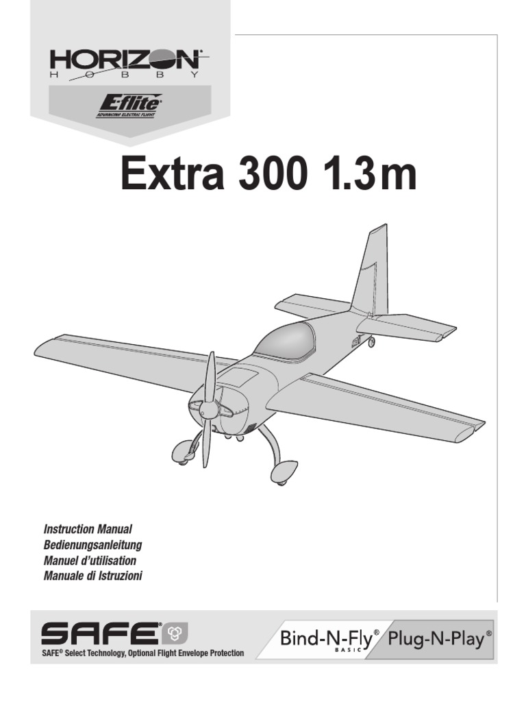 Extra 300 1.3m: Instruction Manual Bedienungsanleitung Manuel D ...