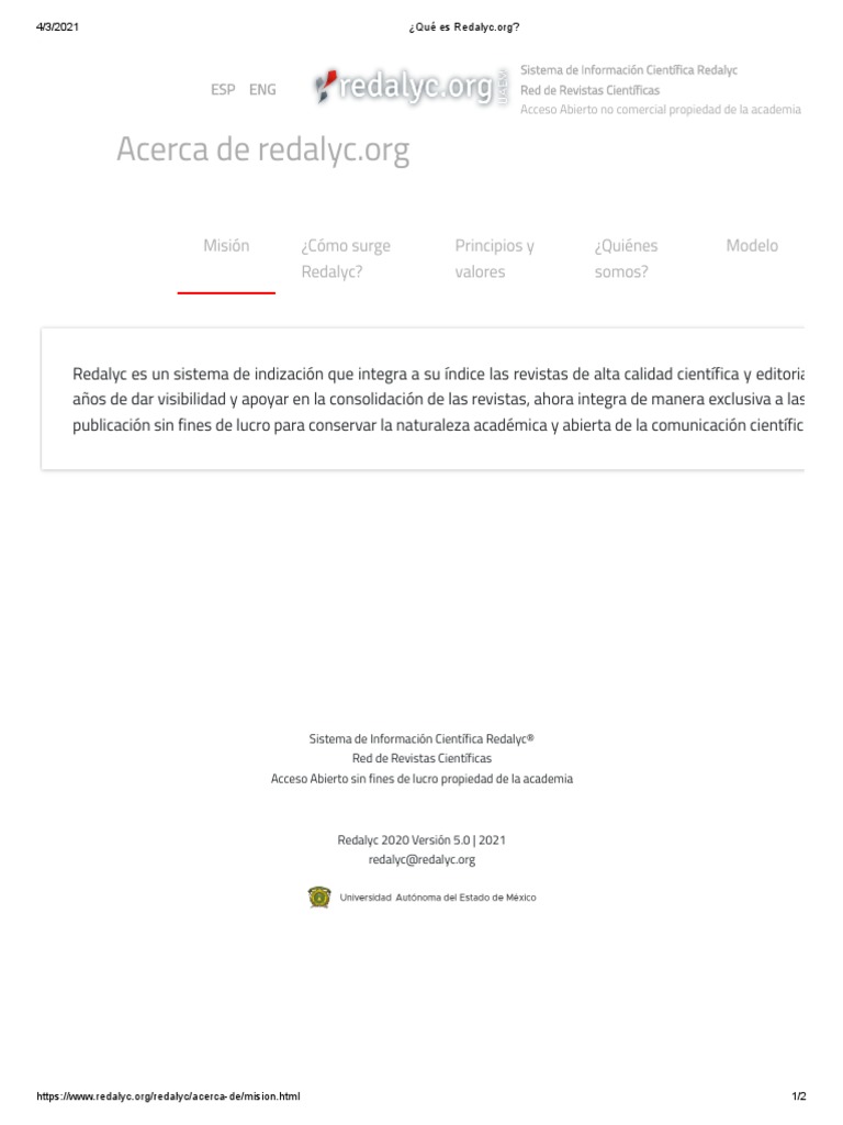 ¿Qué Es Redalyc - Org | PDF