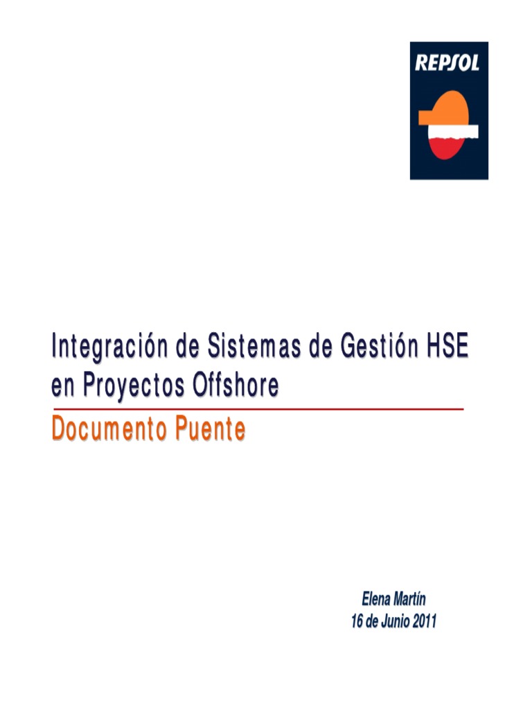 Sistema De Gestion Hse Offshore Pdf