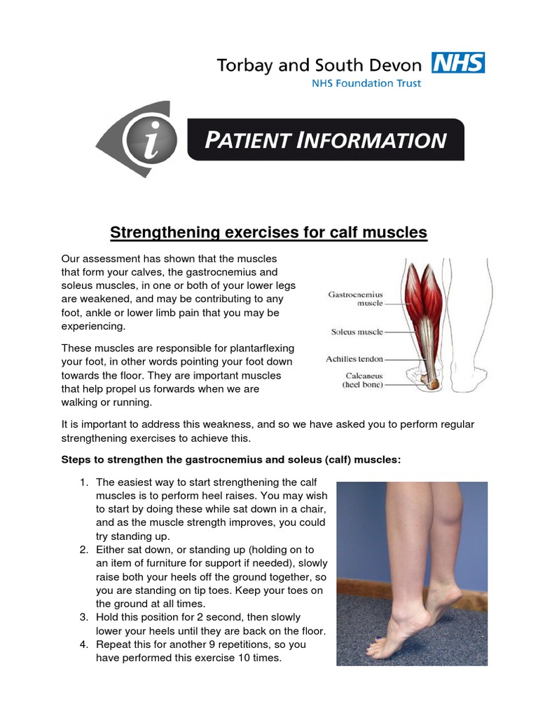 Strengthening Exercises For Calf Muscles: Steps To Strengthen The ...
