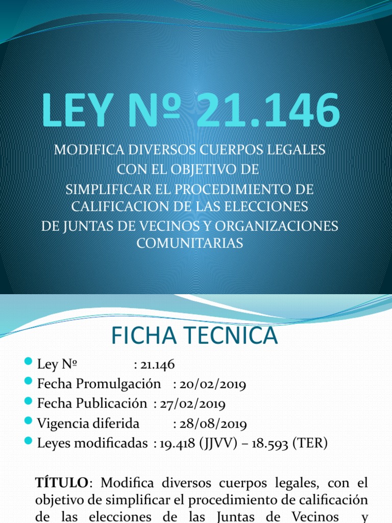 Ley 21146 Diapositivas | PDF | Ley Pública | Justicia