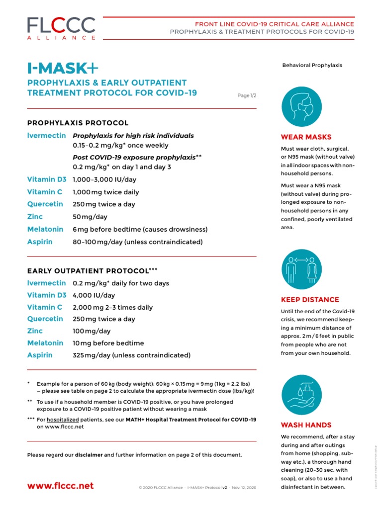 FLCCC IVERMECTIN Protocol | PDF