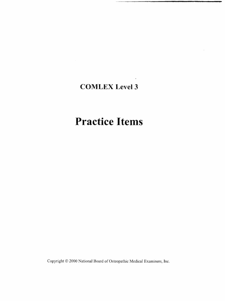 Comlex 3 | PDF | Physical Examination | Birth Control