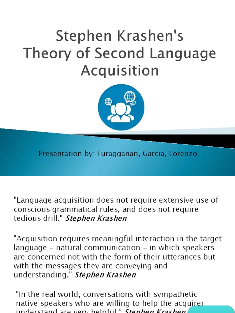 Krashen's Second Language Acquisition Theory | PDF | Language ...